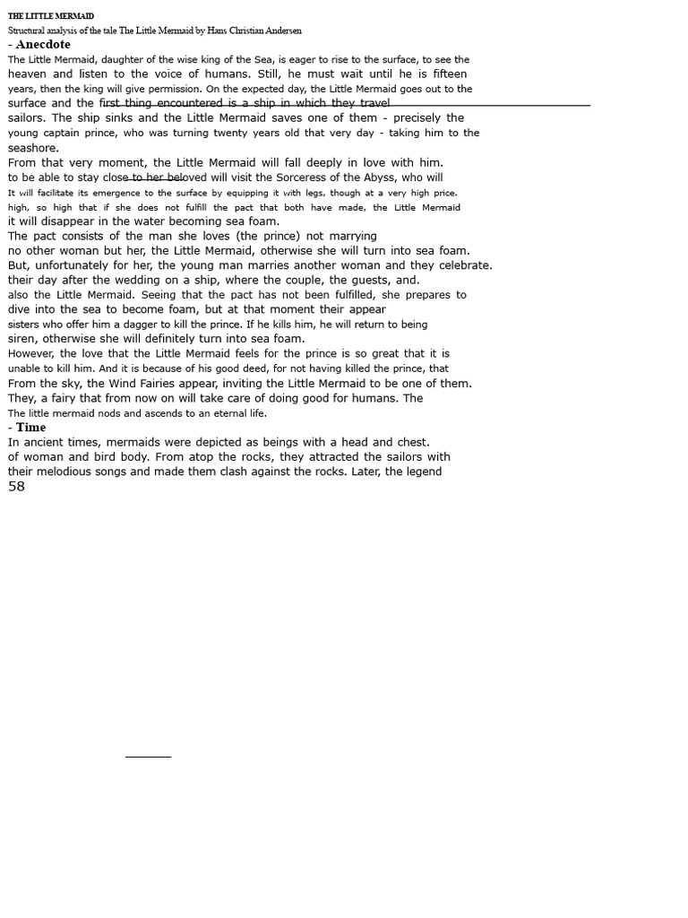 Structural Analysis, The Little Mermaid PDF | PDF