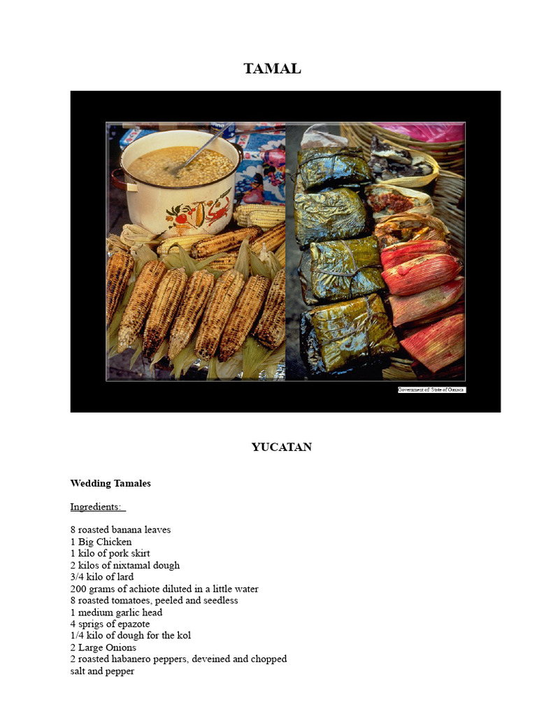 Authentic Yucatan Tamales Recipes | PDF | Teaspoon | Cooking
