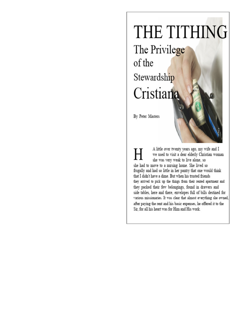 The Tithe - Peter Masters | PDF | Tithe | Paul The Apostle