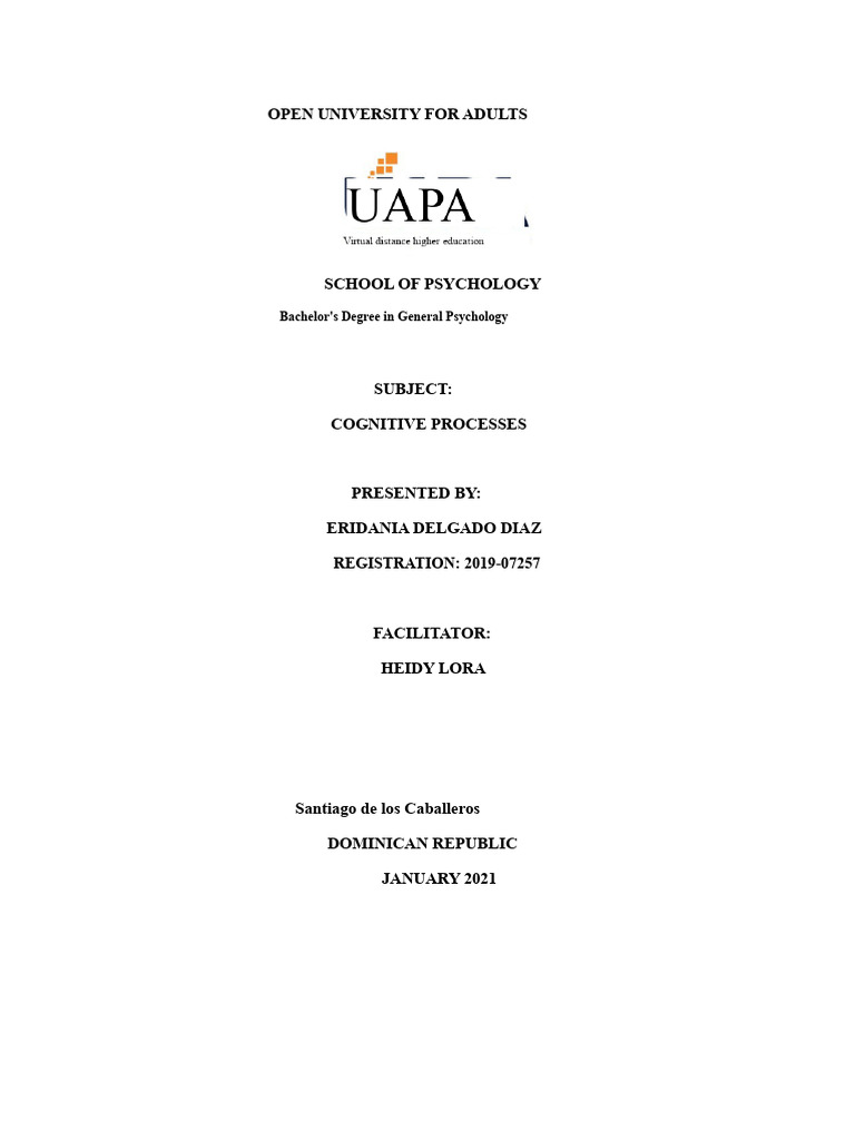 Task 2 COG Processes | PDF | Perception | Functional Magnetic Resonance Imaging