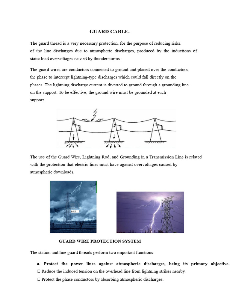 Guard Wire Protection in Transmission Lines | PDF | Electric Power ...