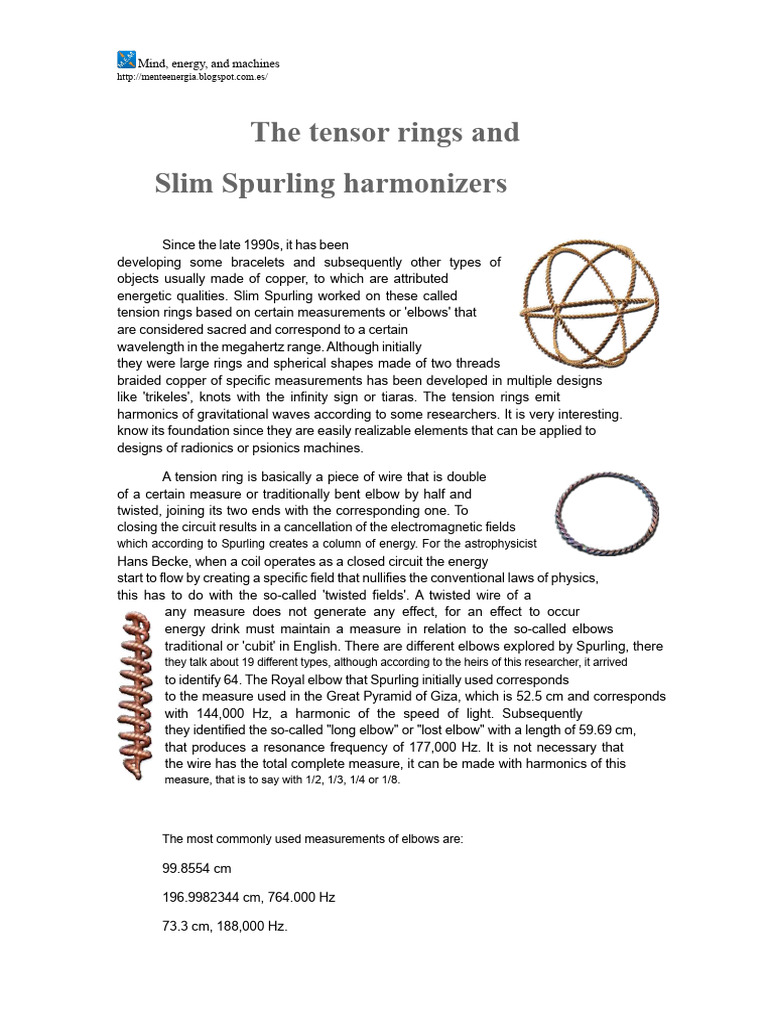 The Tensor and Harmonizer Rings by Slim Spurling | PDF | Wire | Elbow