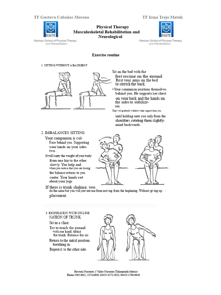 Physical Therapy Exercises Guide | PDF | Physical Therapy ...