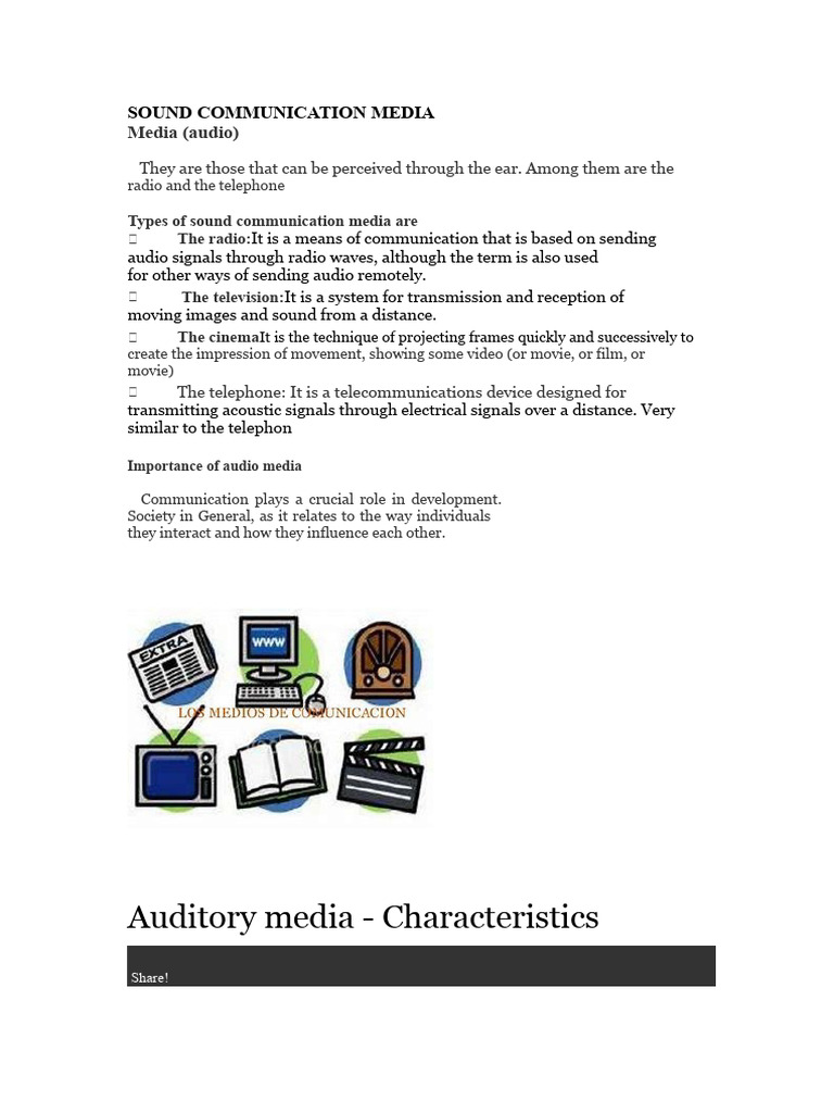 Means of Communication | PDF | Sound | Communication