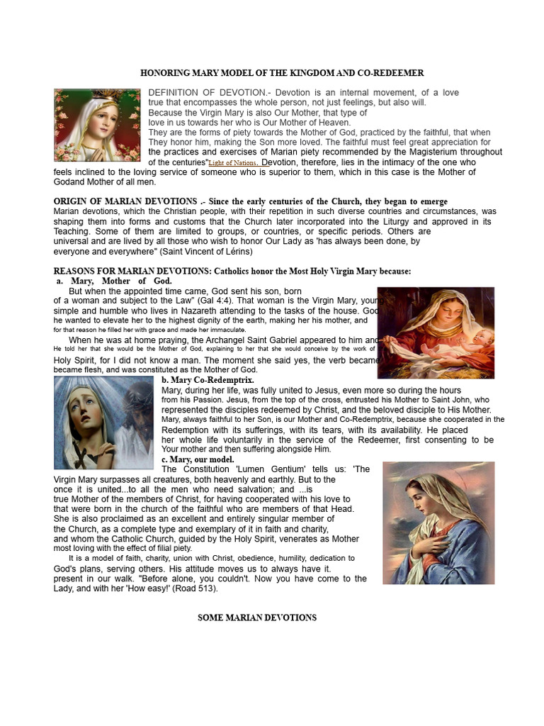 Compendium of Marian Devotions | PDF | Mary, Mother Of Jesus | Saint Joseph