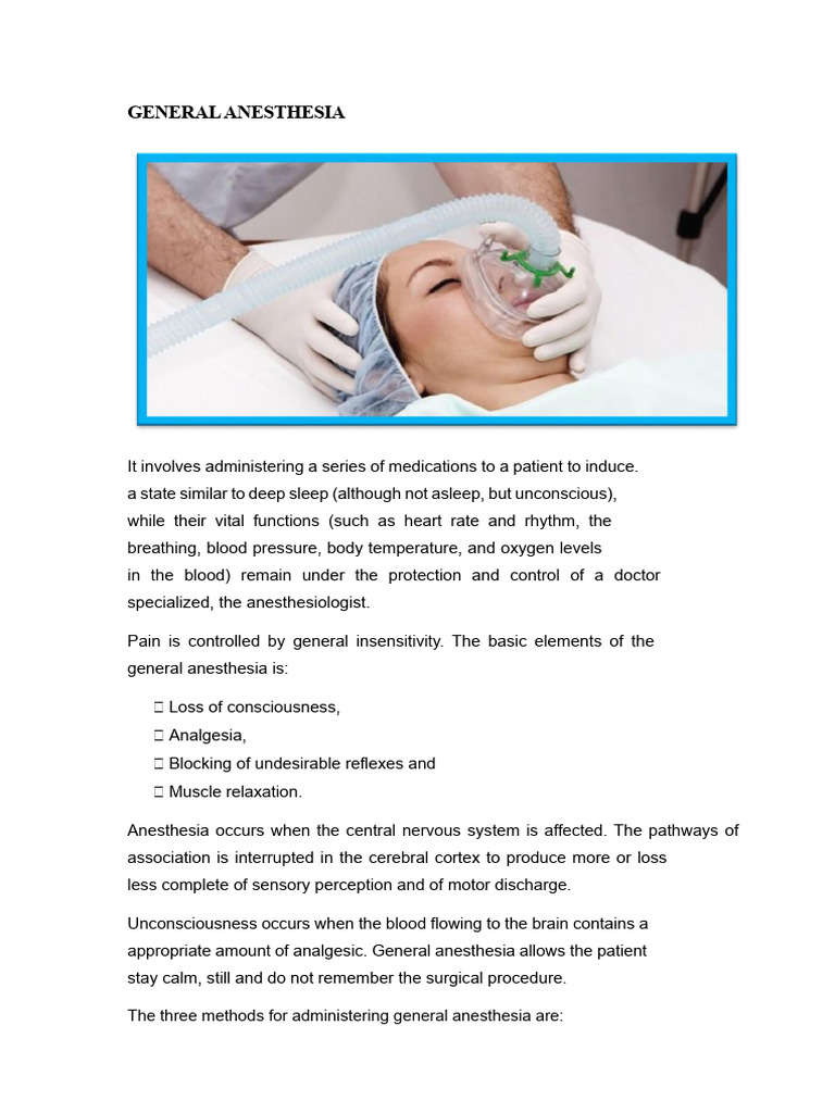 General Anesthesia | PDF | Anesthesia | Midazolam