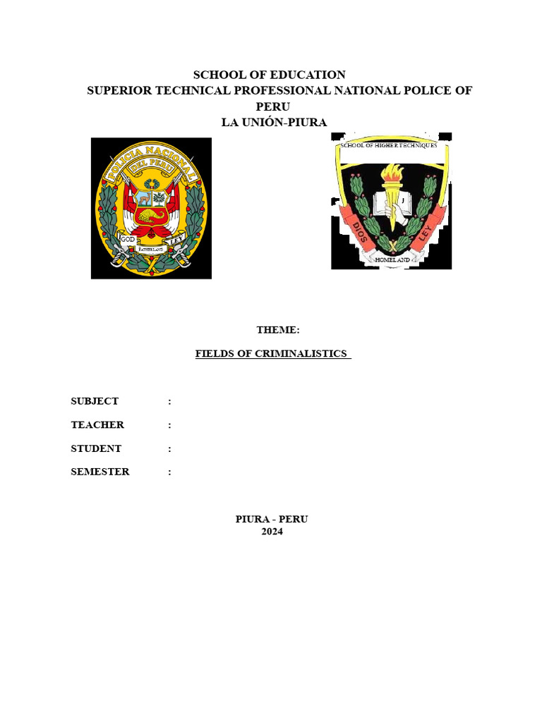 Fields of Criminalistics | PDF | Forensic Science | Crime Scene