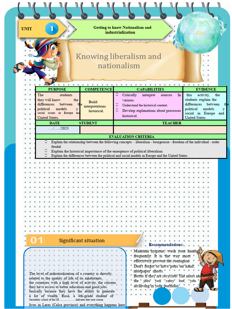 SOCIAL SCIENCES ACTIVITY SHEET 4th GRADE - WEEK 1 | PDF | Liberalism ...