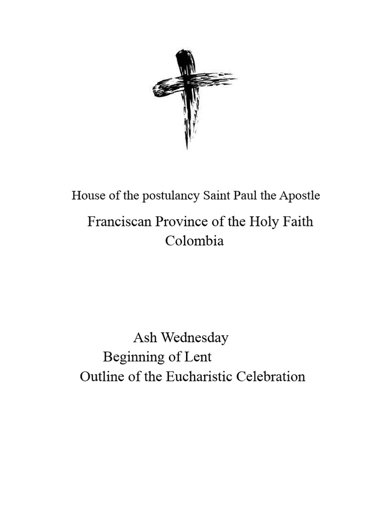 Ash Wednesday Liturgy Guide for Lent | PDF | Penance | Lent