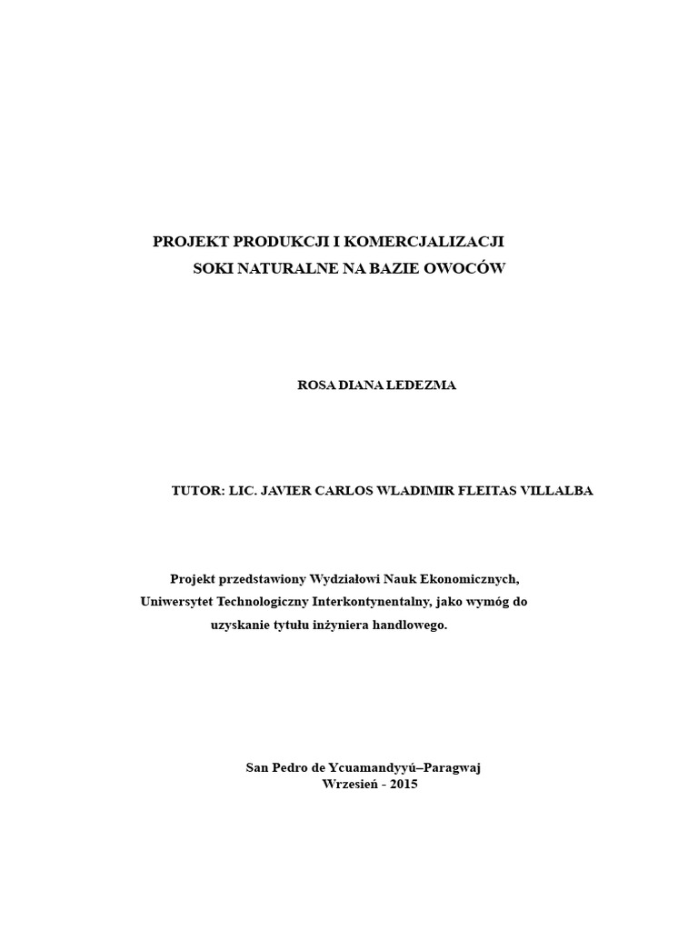 Soki Naturalne - Rozdział I | PDF