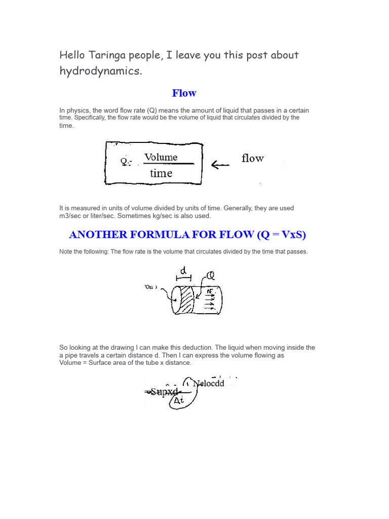 Formulas | PDF | Fluid Dynamics | Pressure