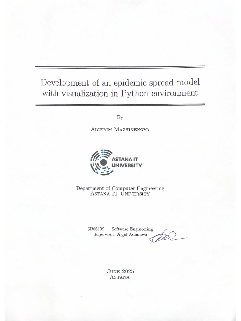 Development of An Epidemic Spread Model | PDF