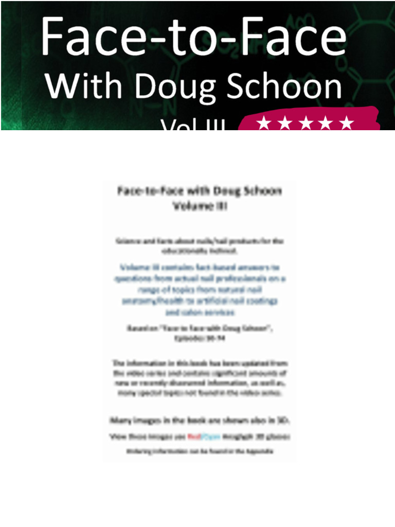 Cara a Cara con Doug Schoon: Vol. 3 | PDF | Polimetacrilato de metilo ...