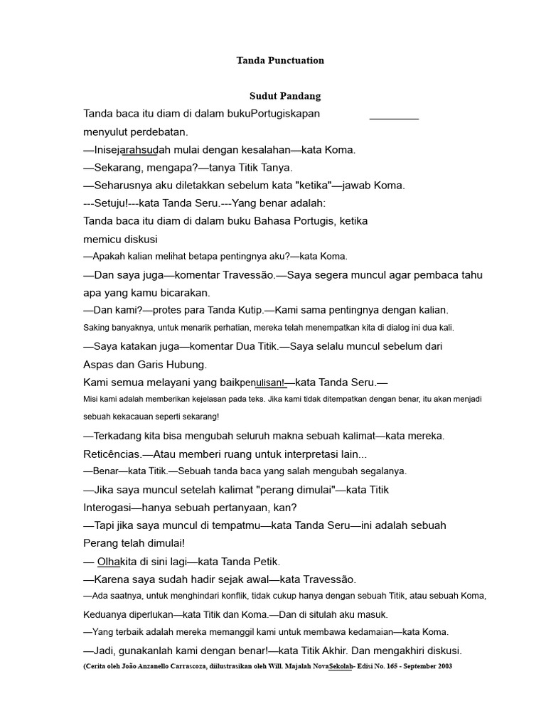Pentingnya Tanda Baca dalam Teks | PDF