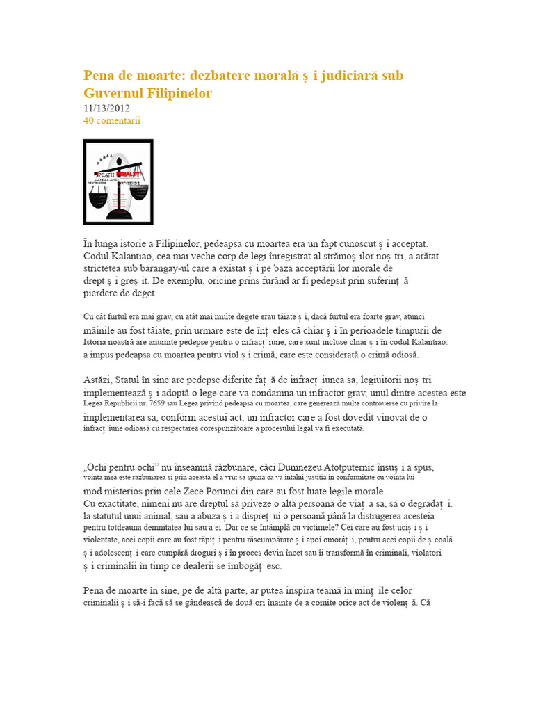 Pedeapsa Cu Moartea | PDF