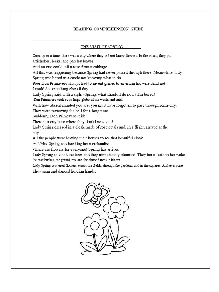 Reading Comprehension: Spring & Fireflies | PDF