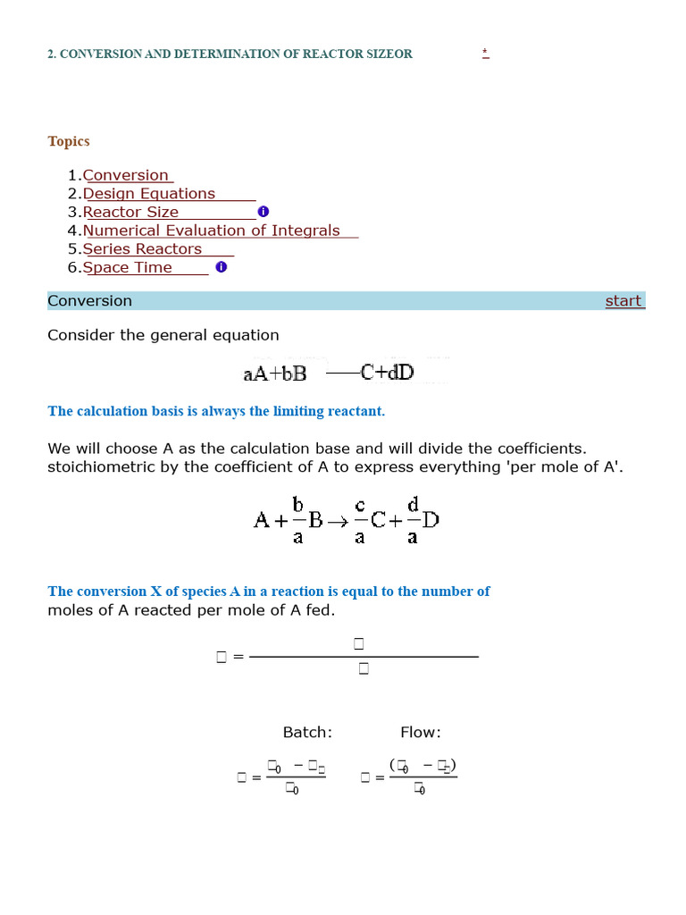 Irq02 Conversion and Sizing of Reactor | PDF | Chemical Reactor ...