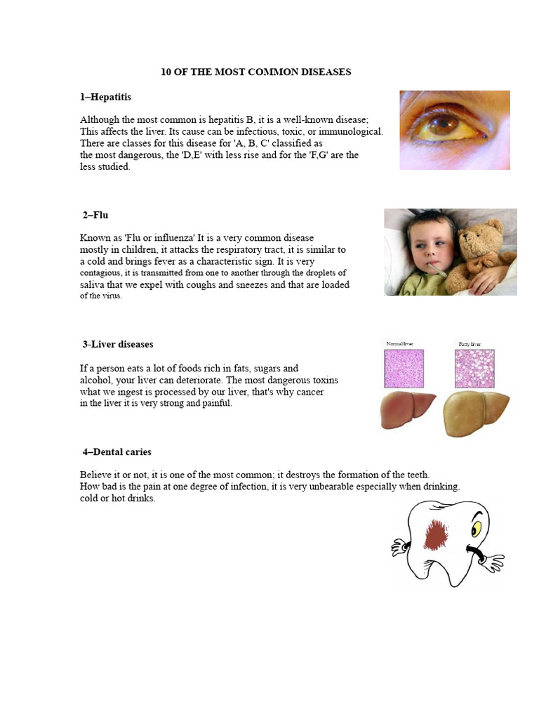 Top 10 Common Diseases Explained | PDF | Influenza | Infection