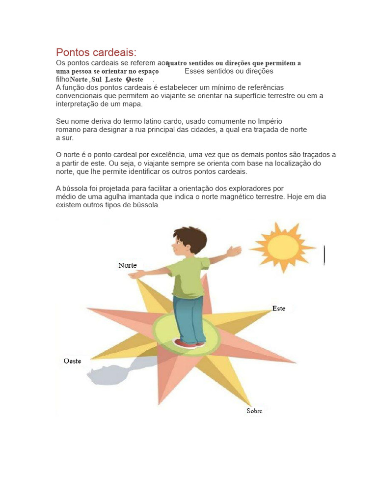 Entenda os Pontos Cardeais e sua Função | PDF