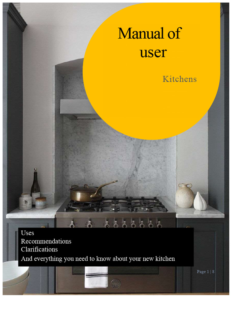 Manual of User: Kitchens | PDF | Kitchen | Door