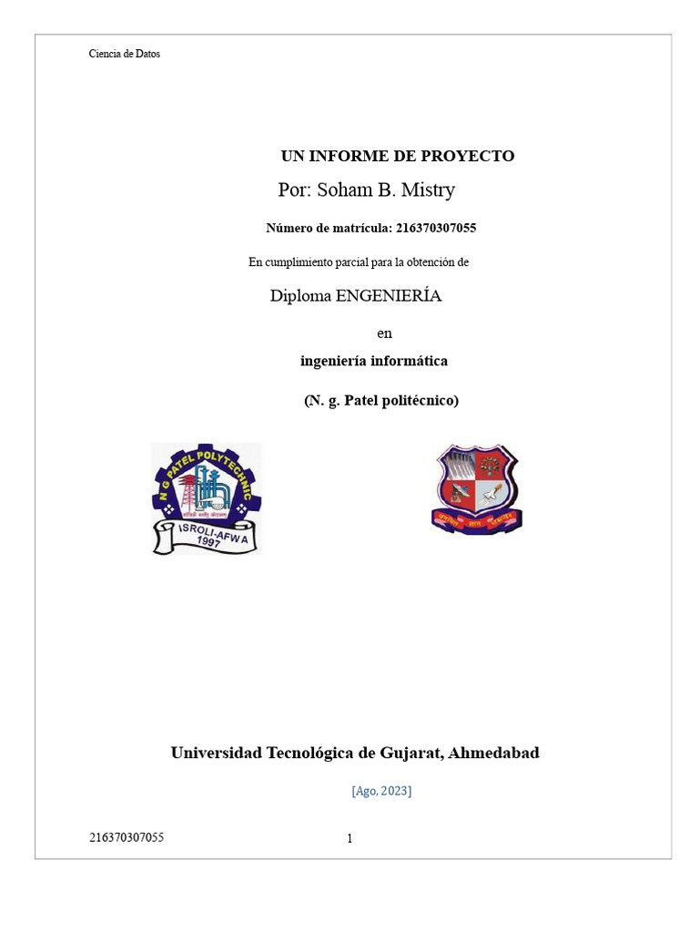 Informe sobre Ciencia de Datos y Capacitación | PDF | Python (lenguaje ...