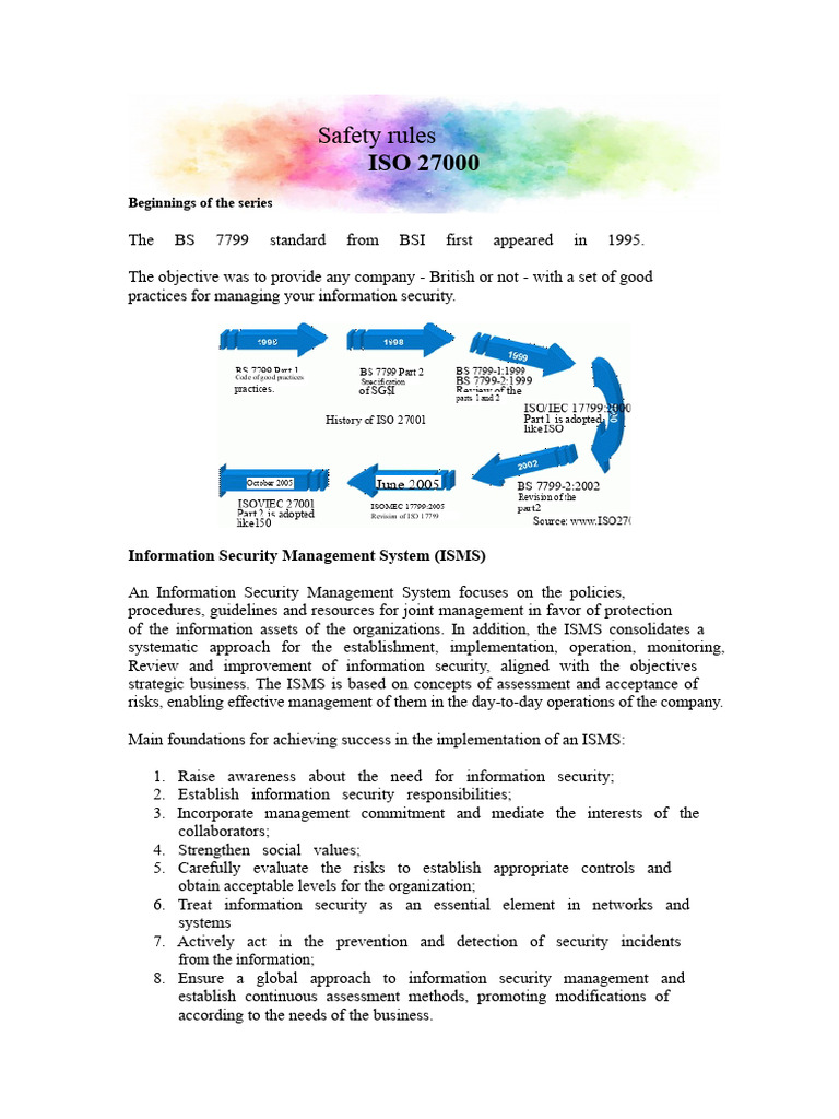 ISO 27000 Series: Information Security Standards | PDF | Information ...