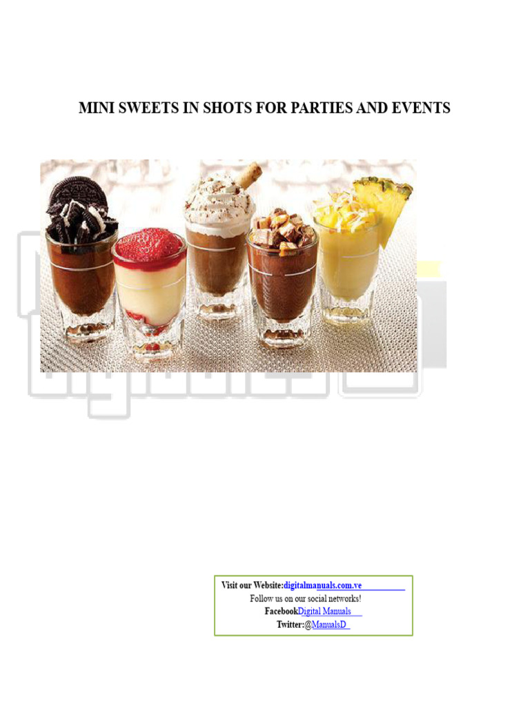 Book of Mini Sweet Recipes in Shots | PDF | Custard | Cakes