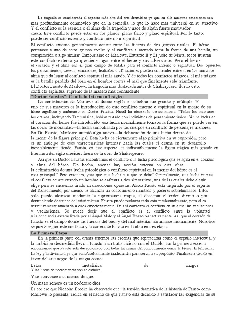 Resumen de La Trama | PDF | Fausto | Tragedia