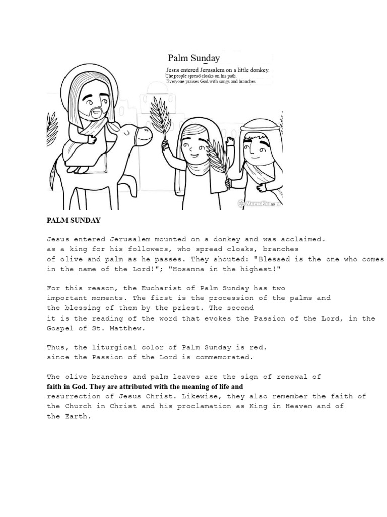 Holy Week With Coloring Pictures | PDF | Jesus | Eucharist