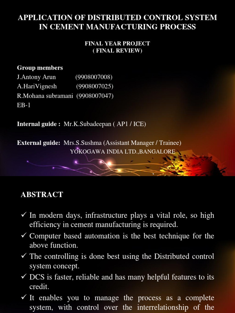 Application of DCS in Cement Manufacturing Process | PDF | Input/Output ...