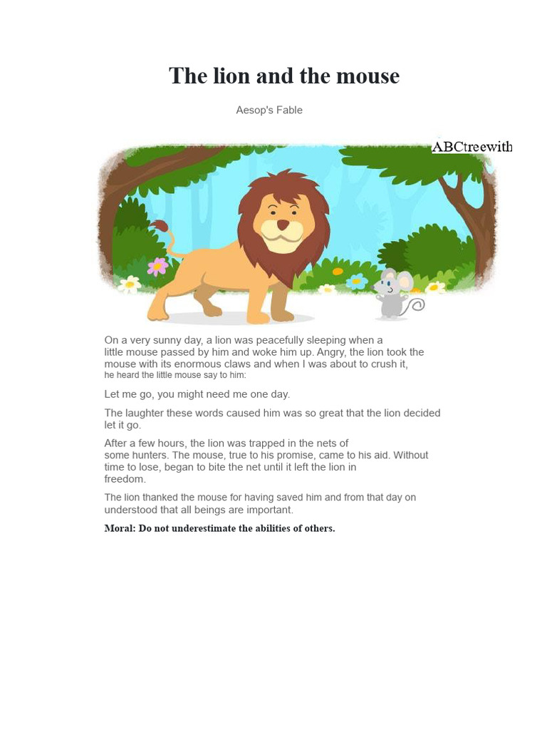 The Lion and The Mouse | PDF