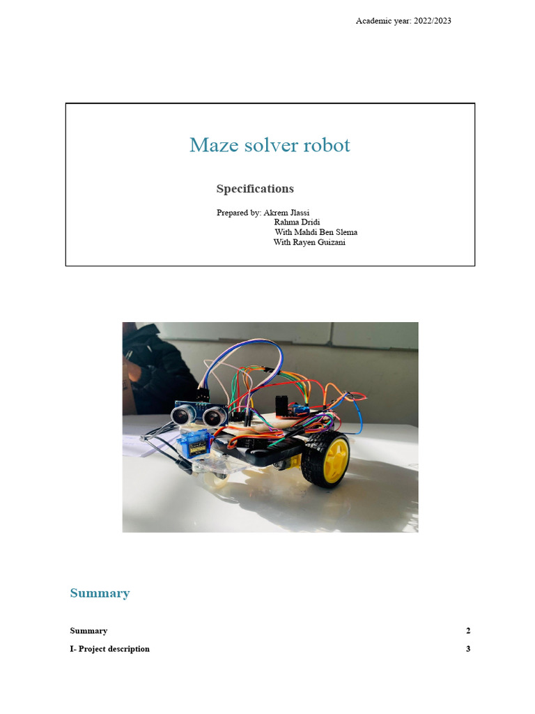 Maze Runner Project | PDF | Robot | Robotics