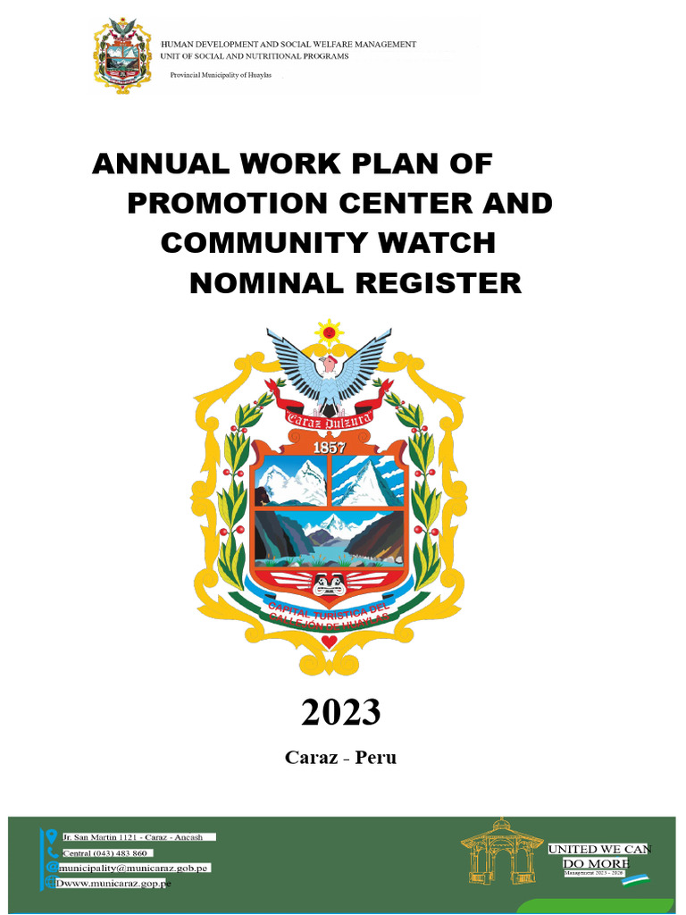 Work Plan 2023 - NOMINAL REGISTER | PDF | Malnutrition | Infection