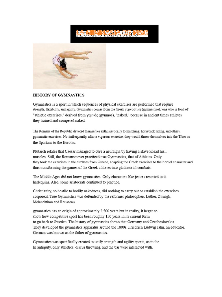 Floor Gymnastics | PDF | Gymnastics