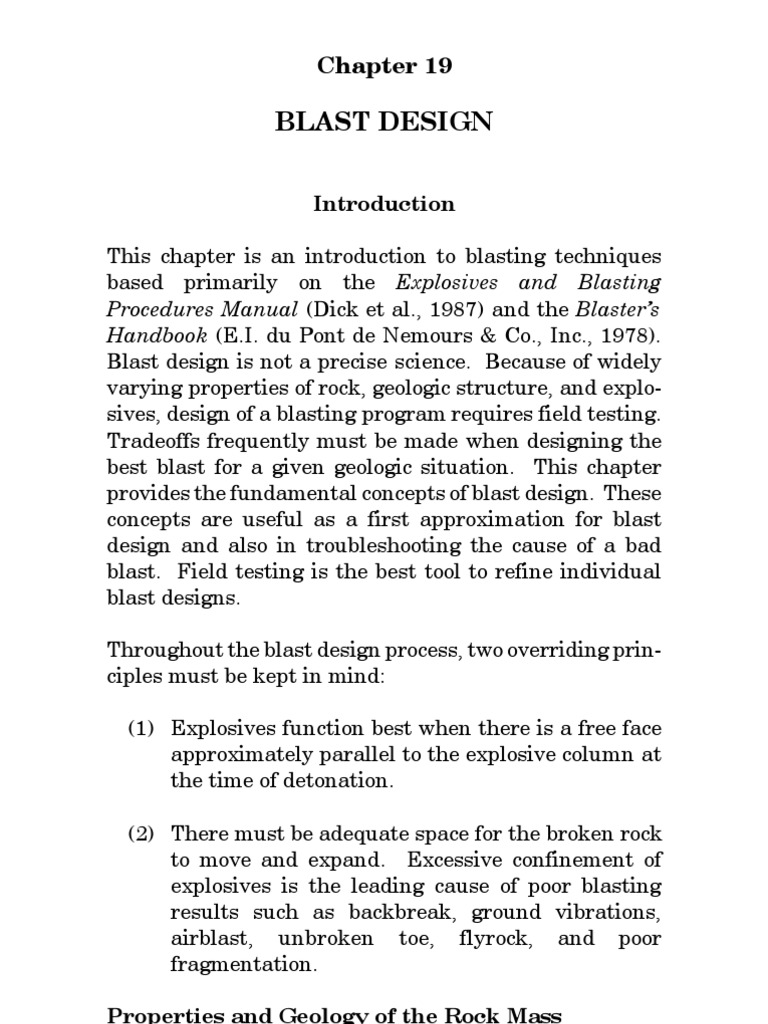 Blast Design For Tunnels | PDF