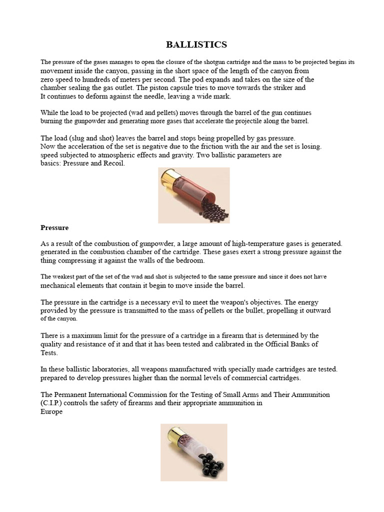 Ballistics in Shotguns | PDF | Gun Barrel | Cartridge (Firearms)