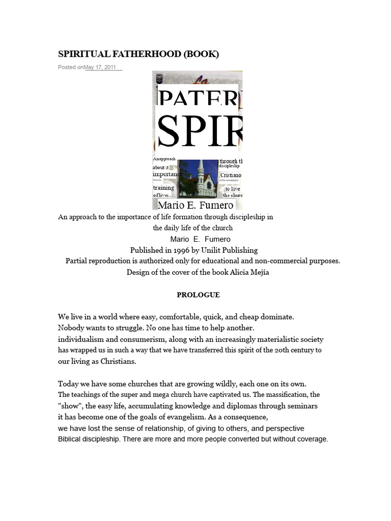 Spiritual Fatherhood in Discipleship | PDF | Disciple (Christianity ...
