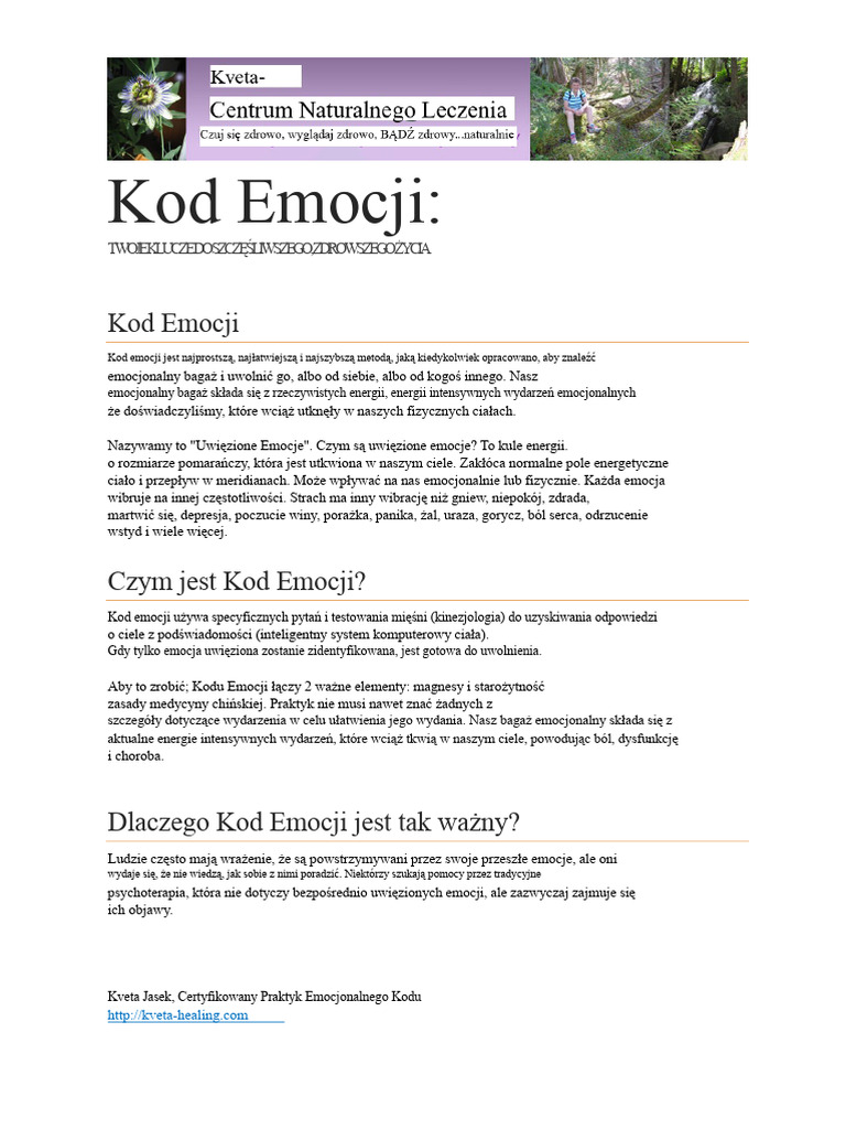 Raport Wolny Od Emocji Kod v2 PDF | PDF