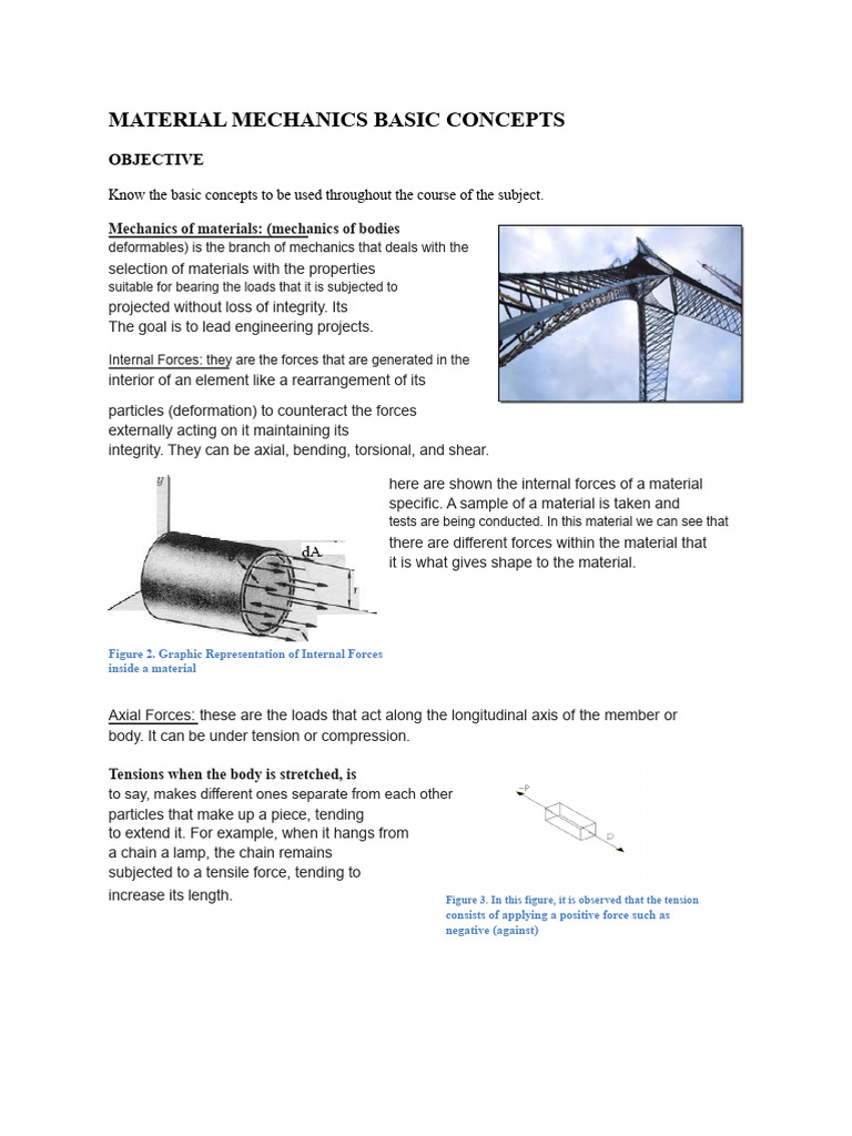 Basics of Material Mechanics Explained | PDF | Stress (Mechanics) | Force
