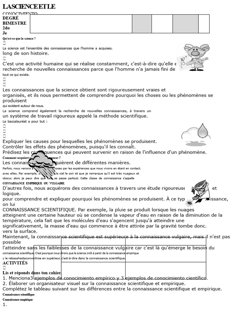 Comprendre la science et ses méthodes | PDF | Méthode scientifique ...