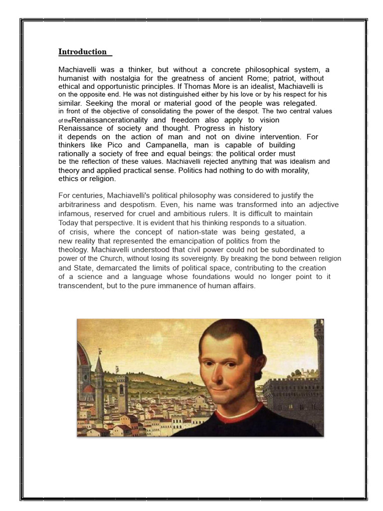 Machiavelli's Political Philosophy Explained | PDF | The Prince ...