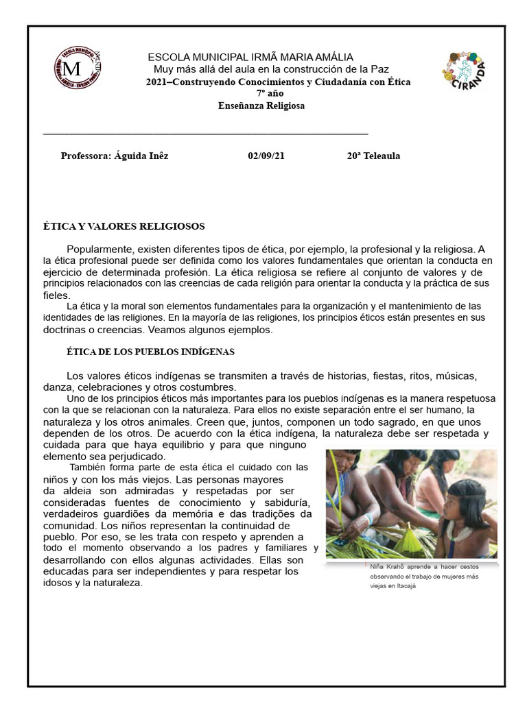 Ética y Valores Religiosos. | PDF | regla de oro | Amor