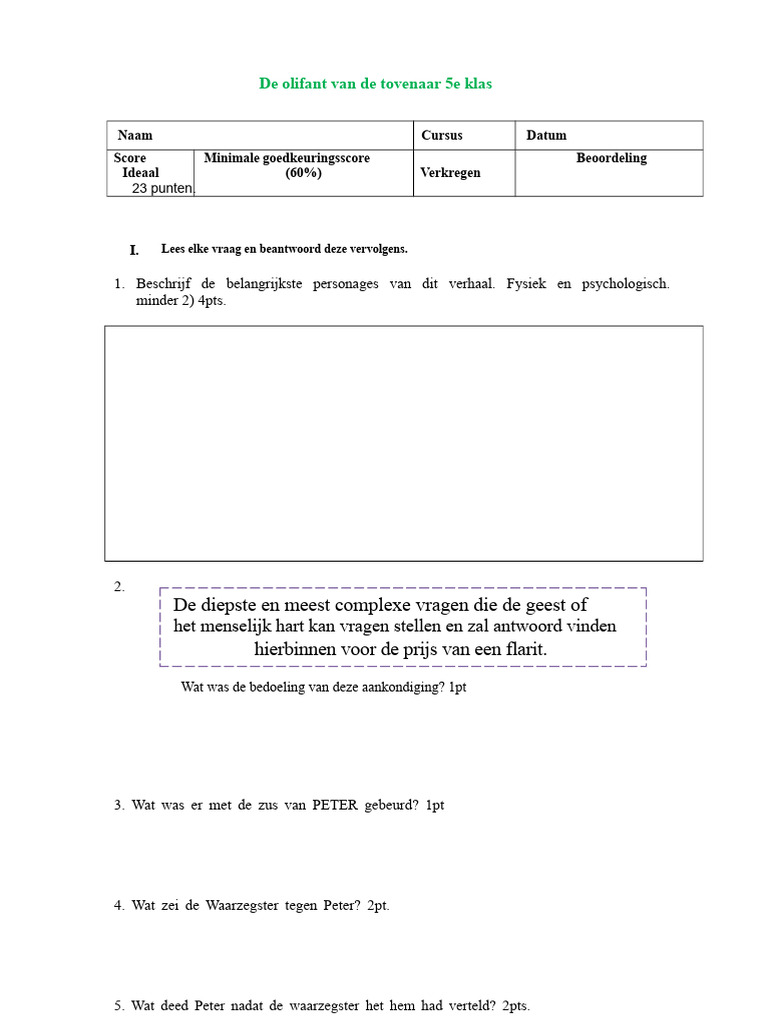 Proef Van Het Boek de Olifant Van de Tovenaar | PDF