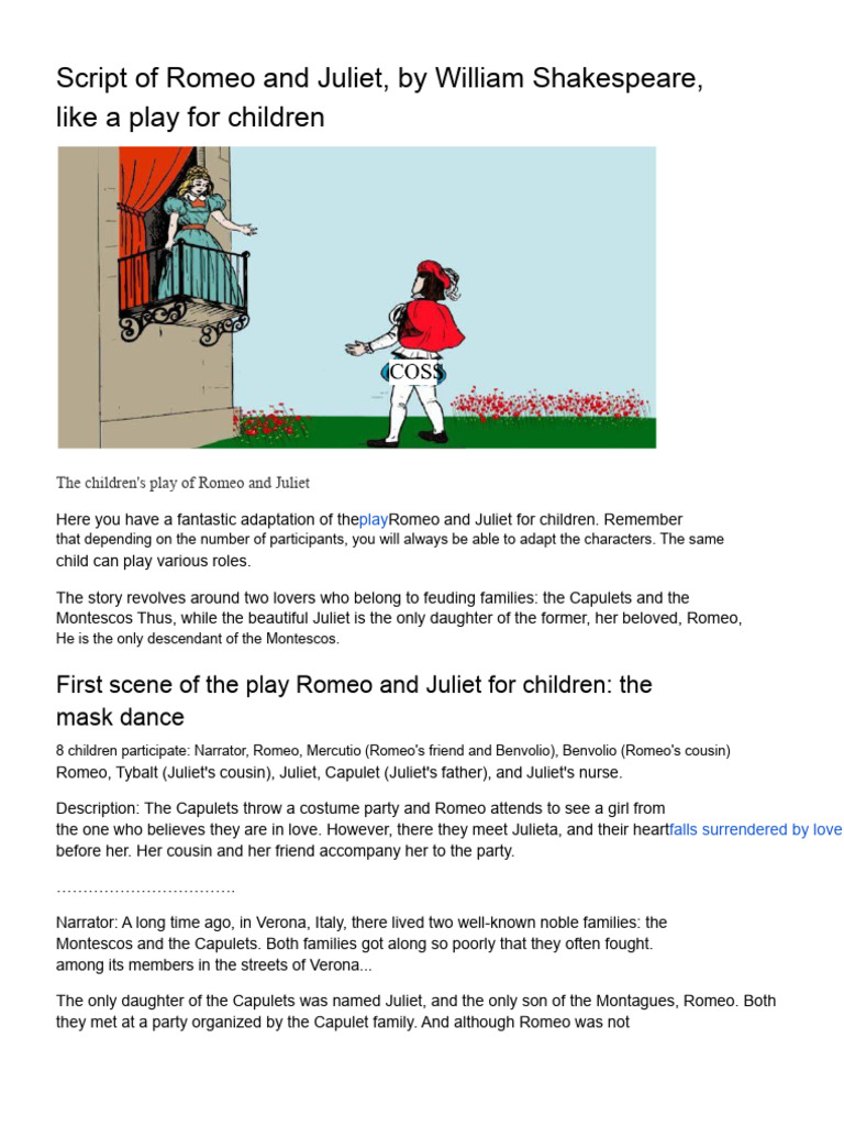 Romeo and Juliet | PDF | Characters In Romeo And Juliet | Romeo And Juliet