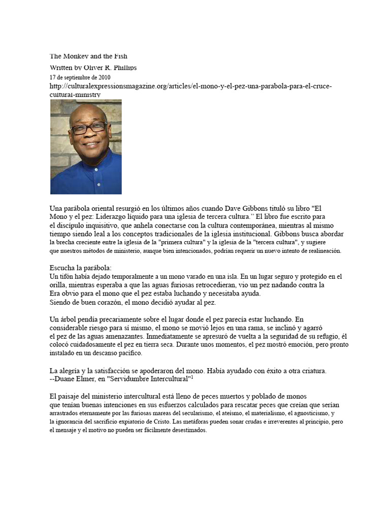 El Mono y El Pez - Artículo | PDF | Ciencias del comportamiento | Sicología