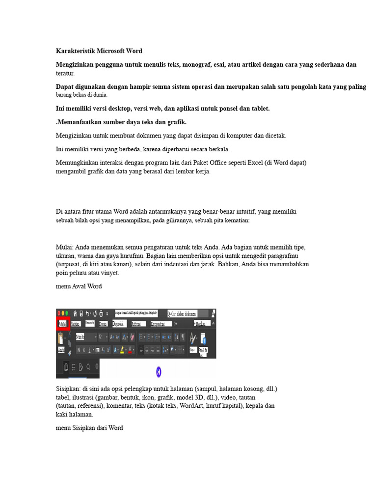 Fitur Utama Microsoft Word untuk Dokumen | PDF