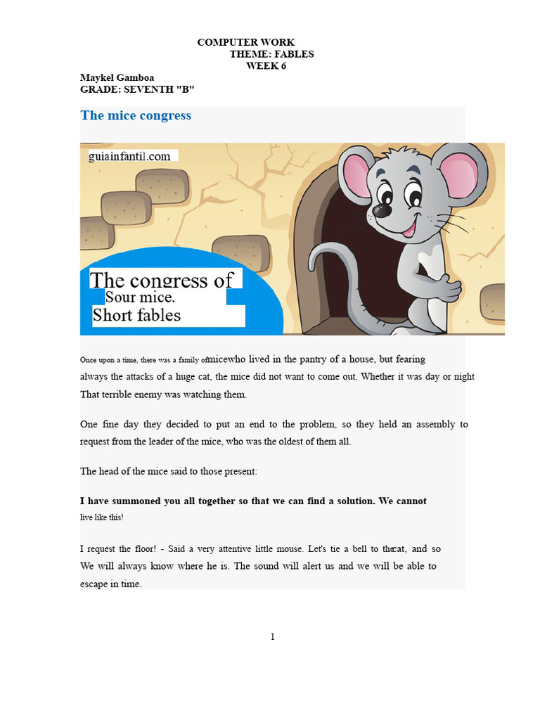 The Congress of The Mice | PDF | Mouse | Sheep