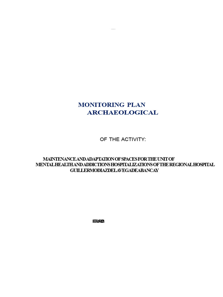4 Archaeological Monitoring Plan-Lp-23 | PDF | Archaeology