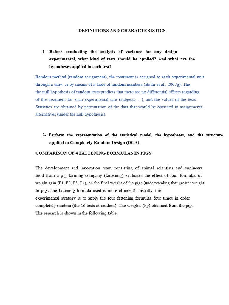 Unit 2 - Task 3 - Identification of The Experimental Design | PDF ...