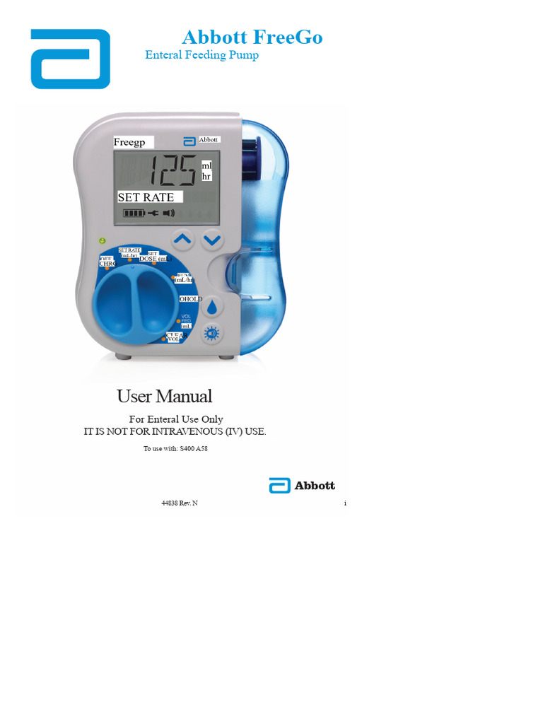 Freego Pump. User Manual 44838 Rev.N Rev. Apr 22 Abbott FreeGo | PDF ...